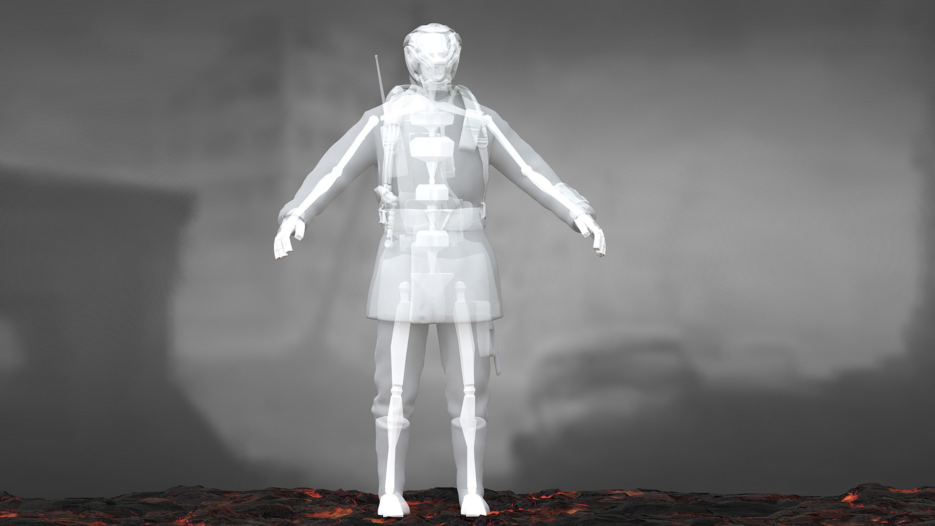 3D Sci Fi Firefighter Model - TurboSquid 2400828