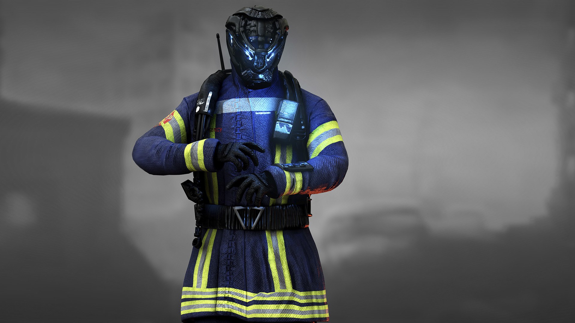 3D Sci Fi Firefighter Model - TurboSquid 2400828