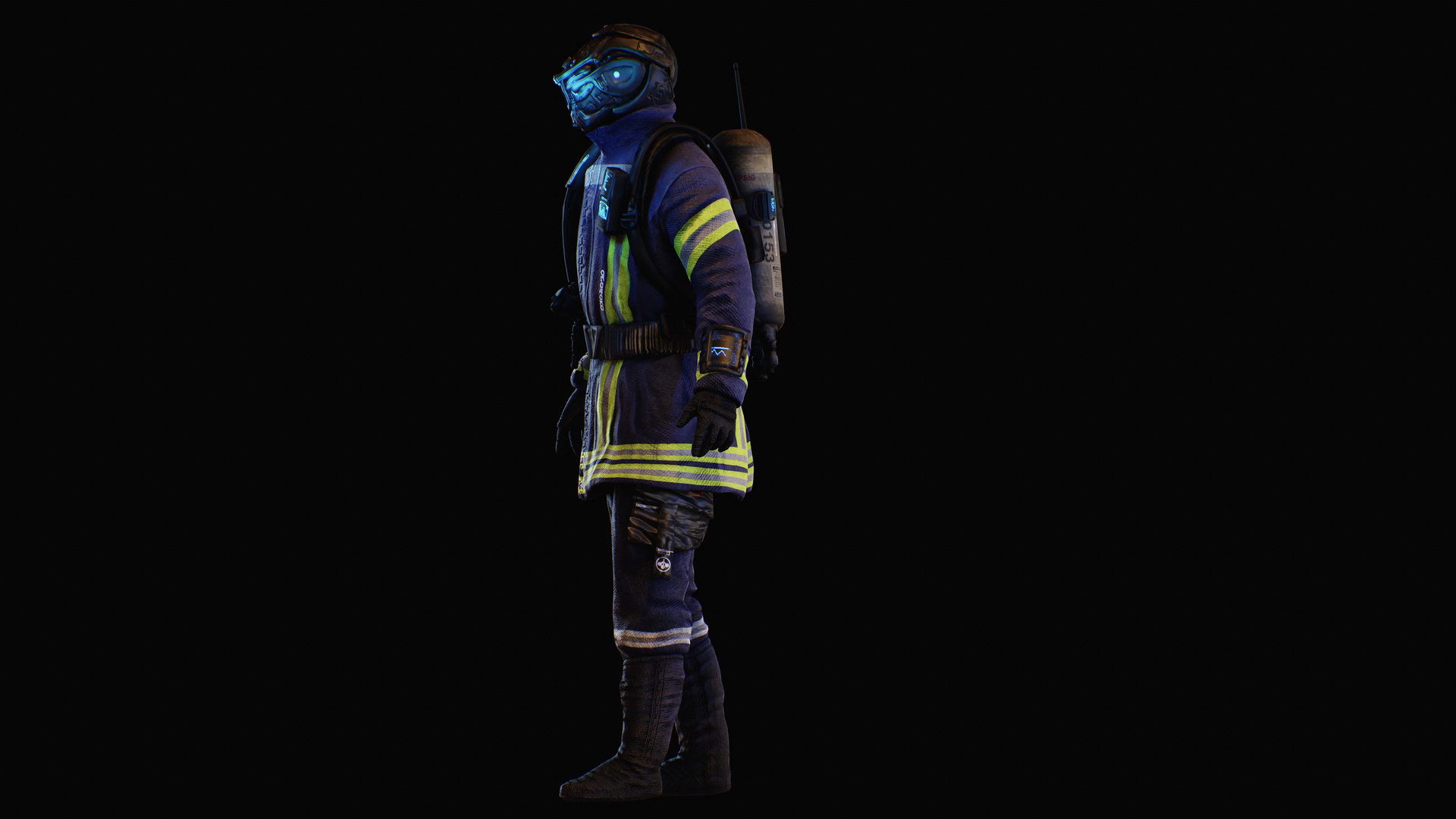 3D Sci Fi Firefighter Model - TurboSquid 2400828