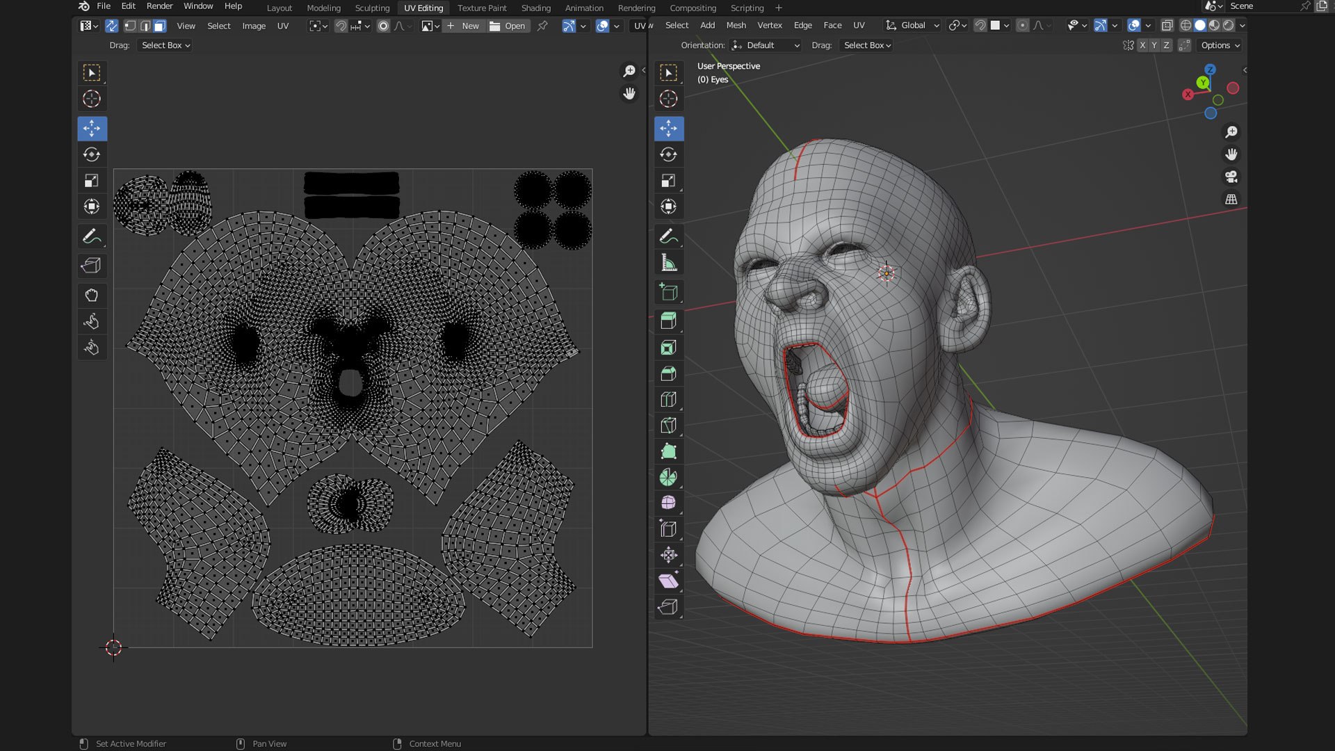 Free Evil Screaming Man Bust Base Mesh 3D - TurboSquid 2163051