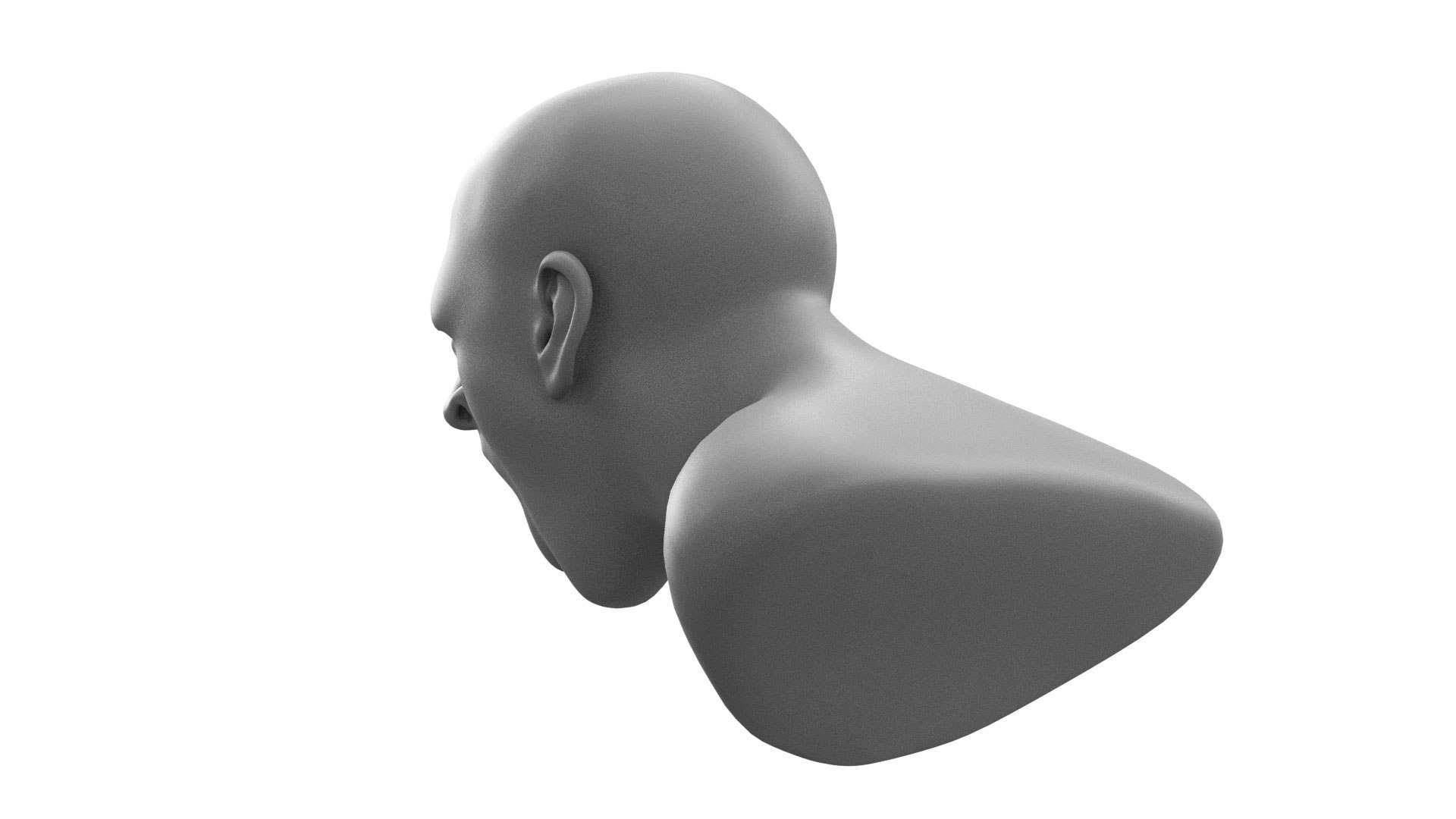 Free Evil Screaming Man Bust Base Mesh 3D - TurboSquid 2163051