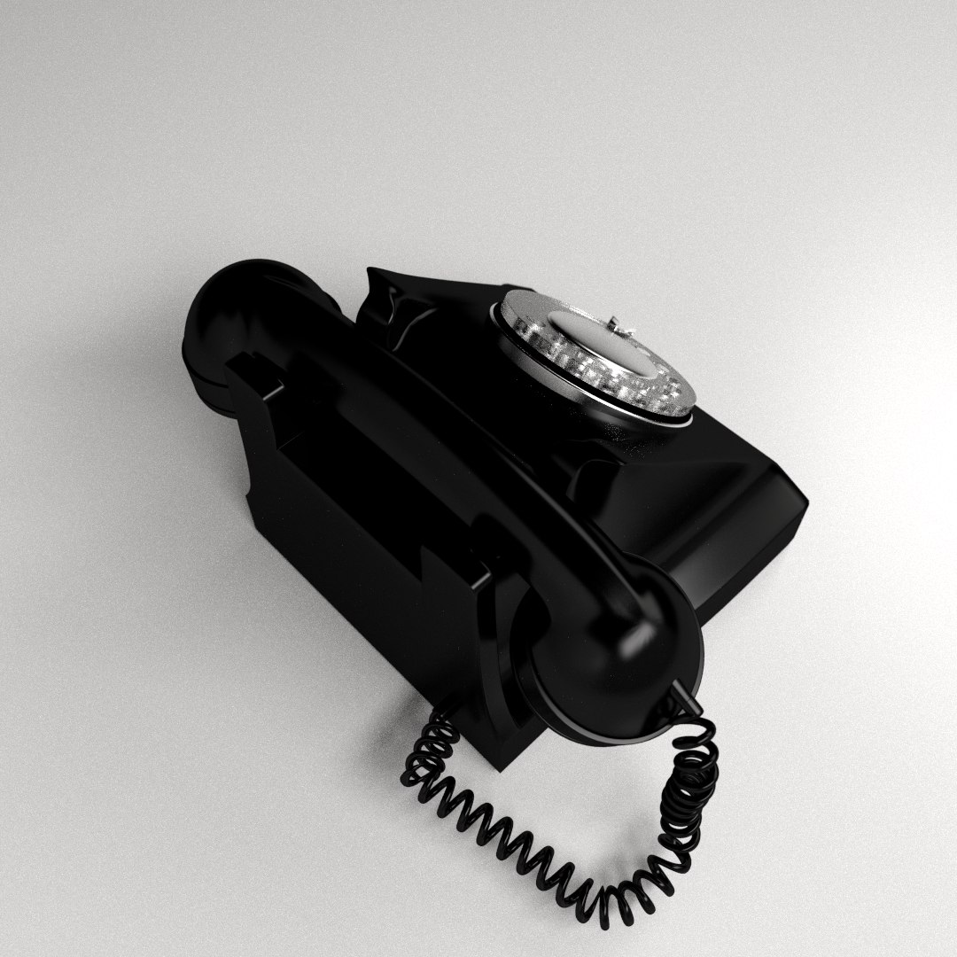 3d model rotary phone