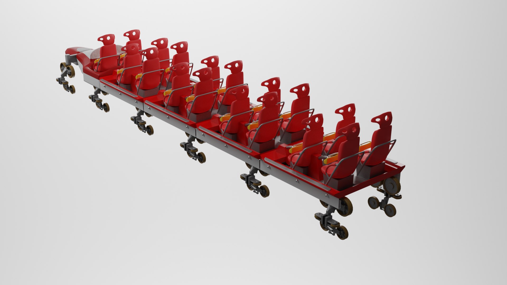 3D Thrill Dragster Train Track Model - TurboSquid 1557992