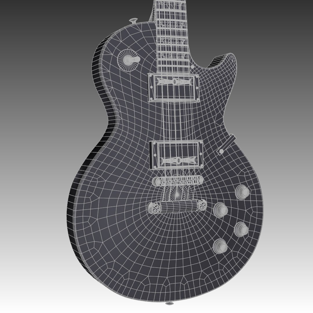 Gibson Les Paul Guitar Strings 3d Model