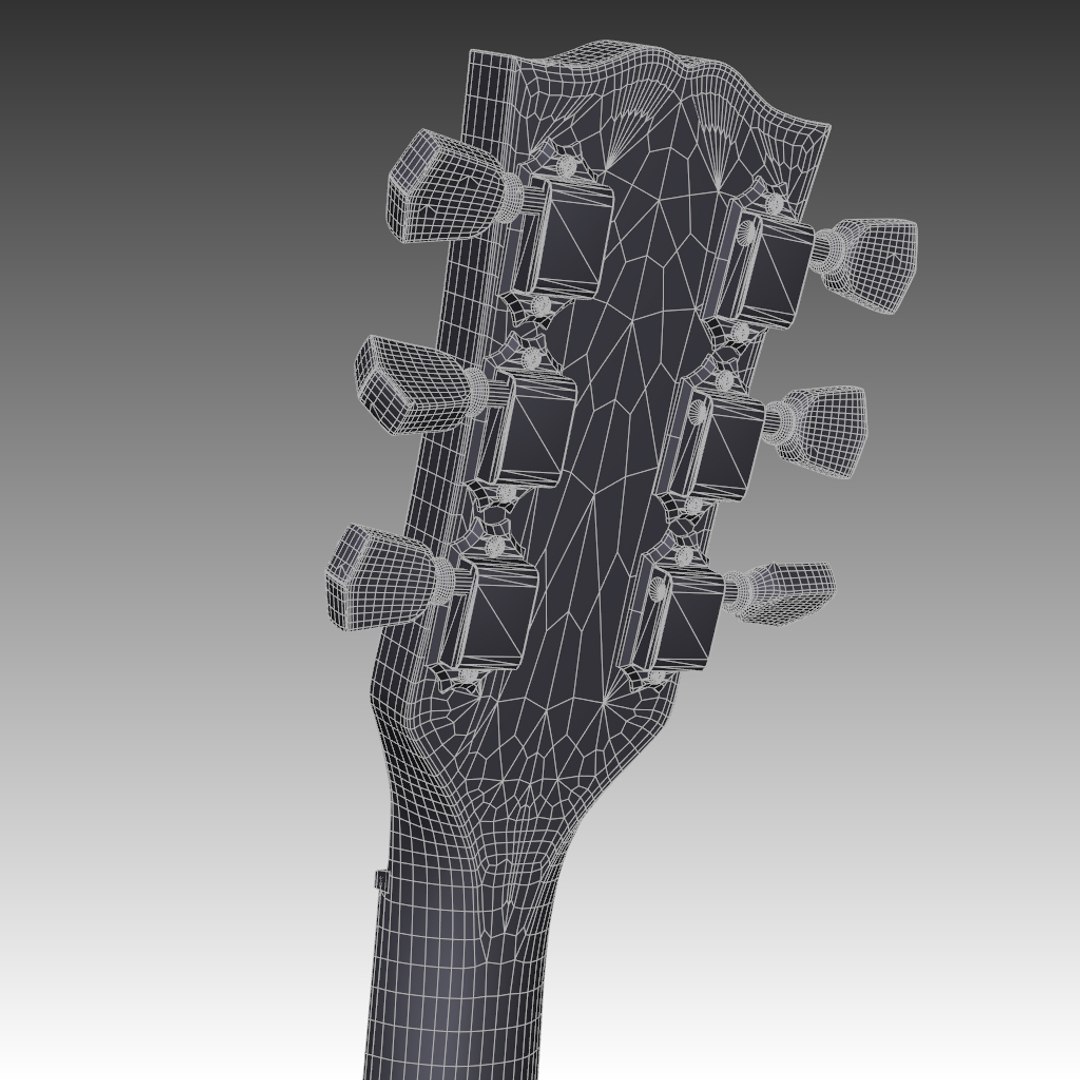 Gibson Les Paul Guitar Strings 3d Model