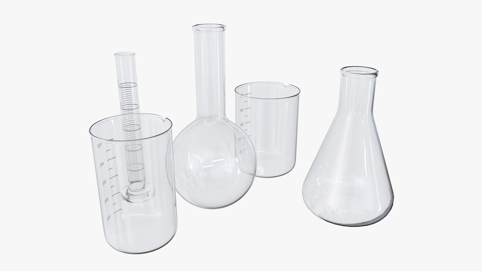 3D Laboratory Glassware Flasks Measuring Cups - TurboSquid 2183472