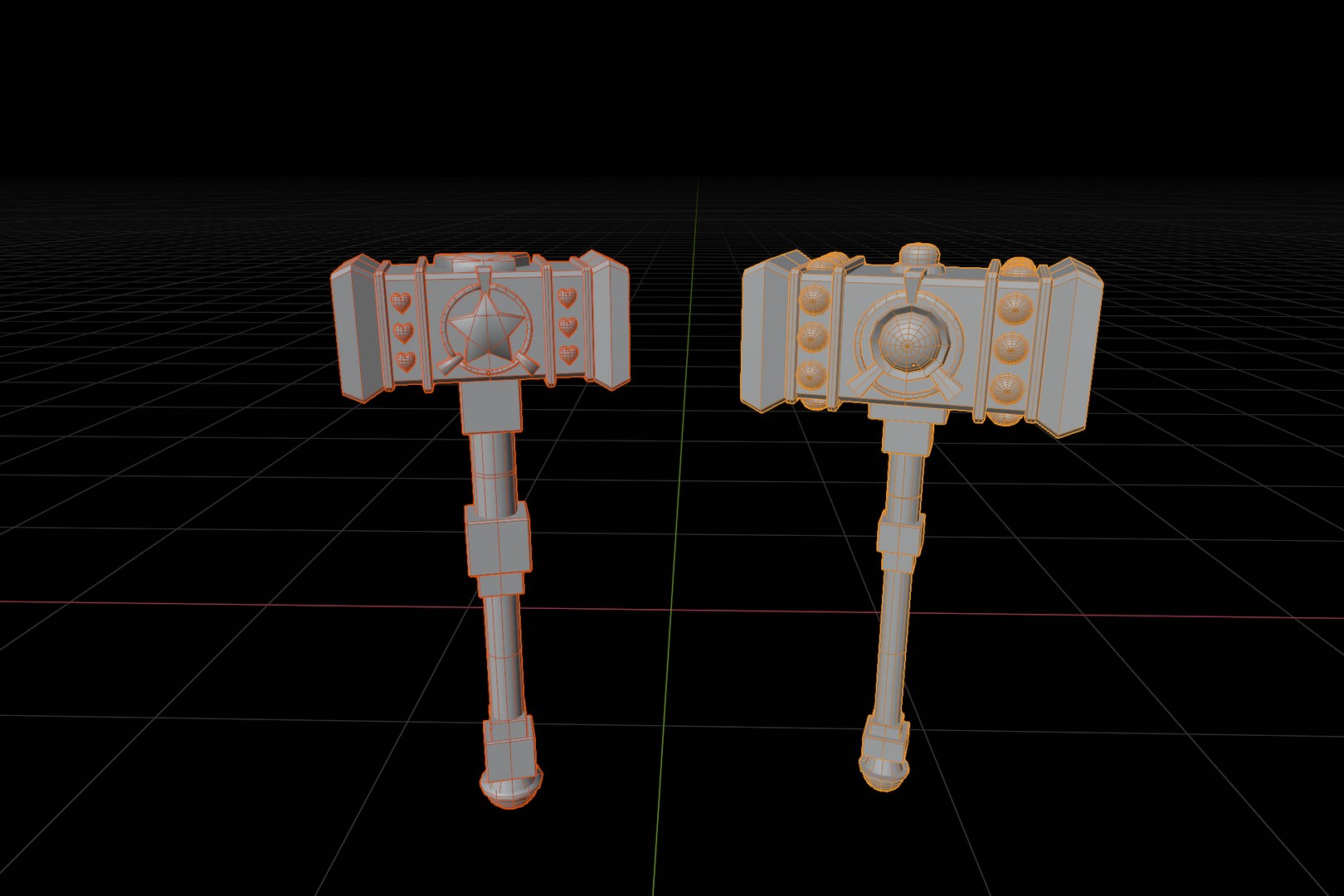 3d Cartoon Hammer 2 Model - TurboSquid 1826168