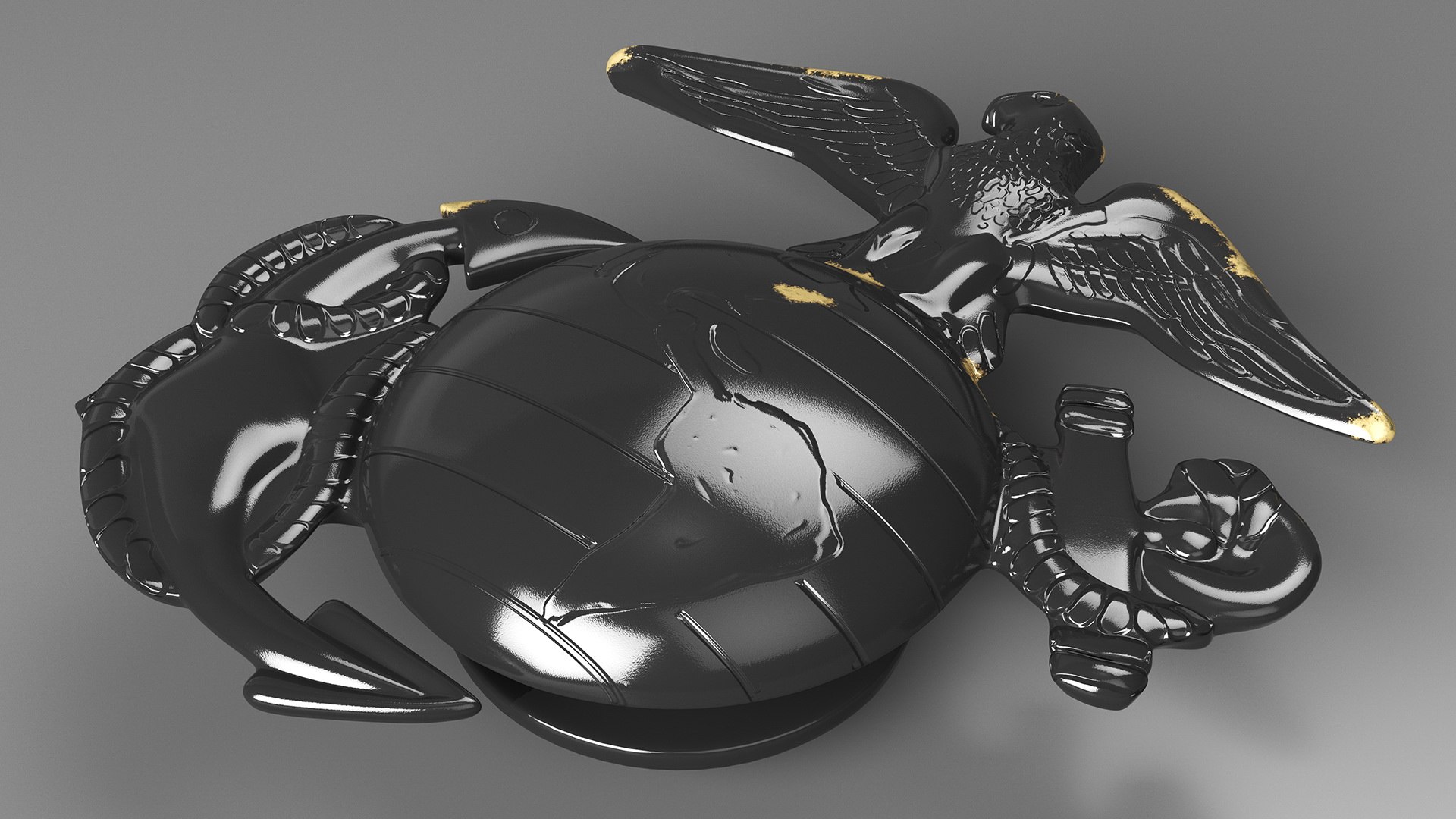 3D Black Eagle Cockade Model - TurboSquid 2157130