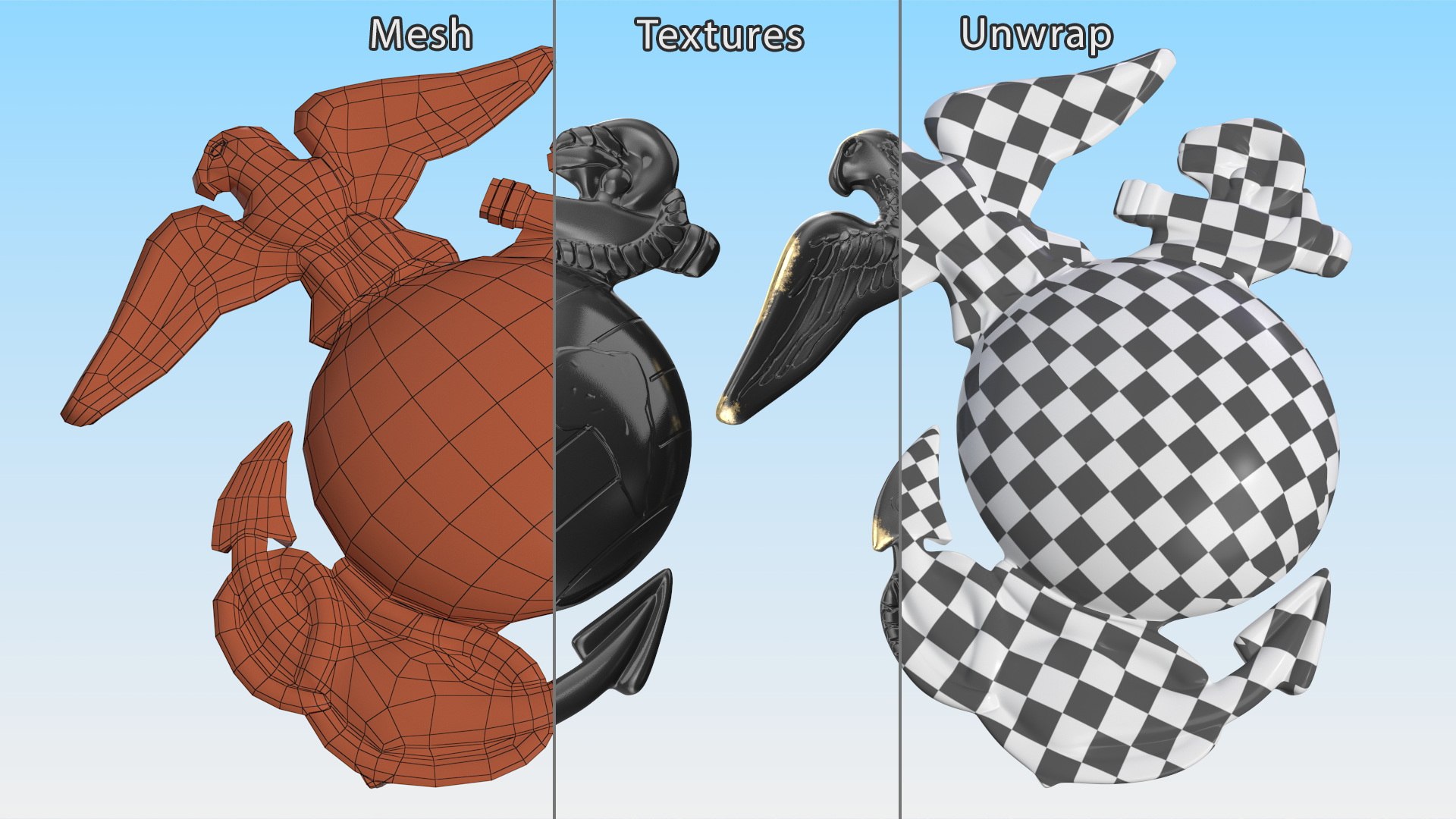 3D Black Eagle Cockade Model - TurboSquid 2157130