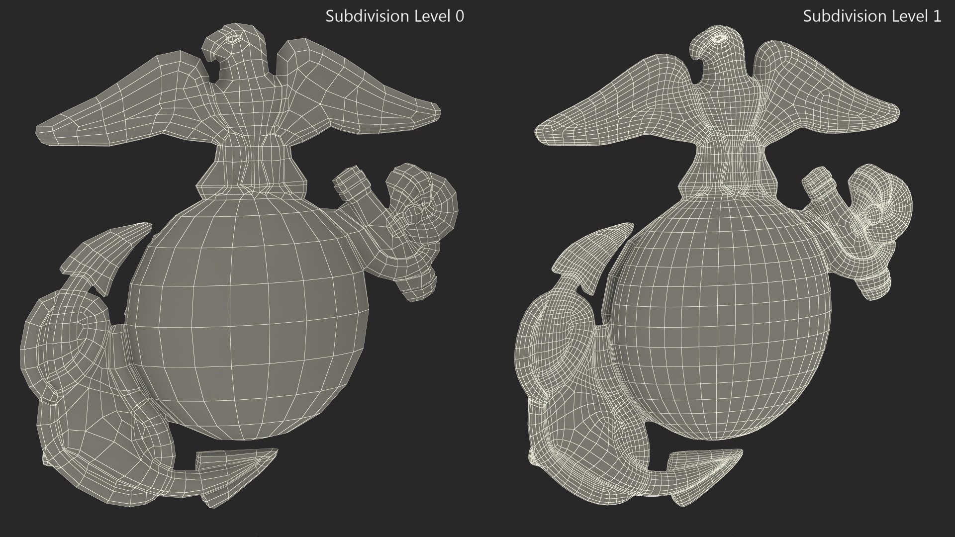 3D Black Eagle Cockade Model - TurboSquid 2157130