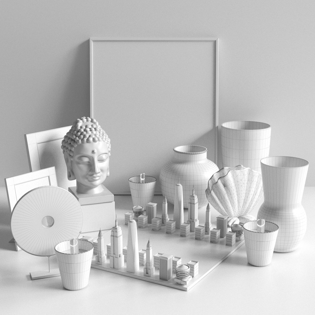 3D Modern Decor Set - TurboSquid 1580749
