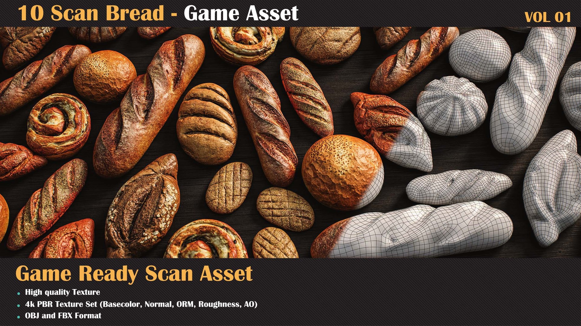 10 Bread Scan Model VOL01 3D Model - TurboSquid 2241321