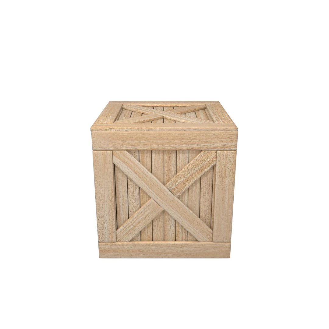 3D Wooden Box Model - TurboSquid 1726396