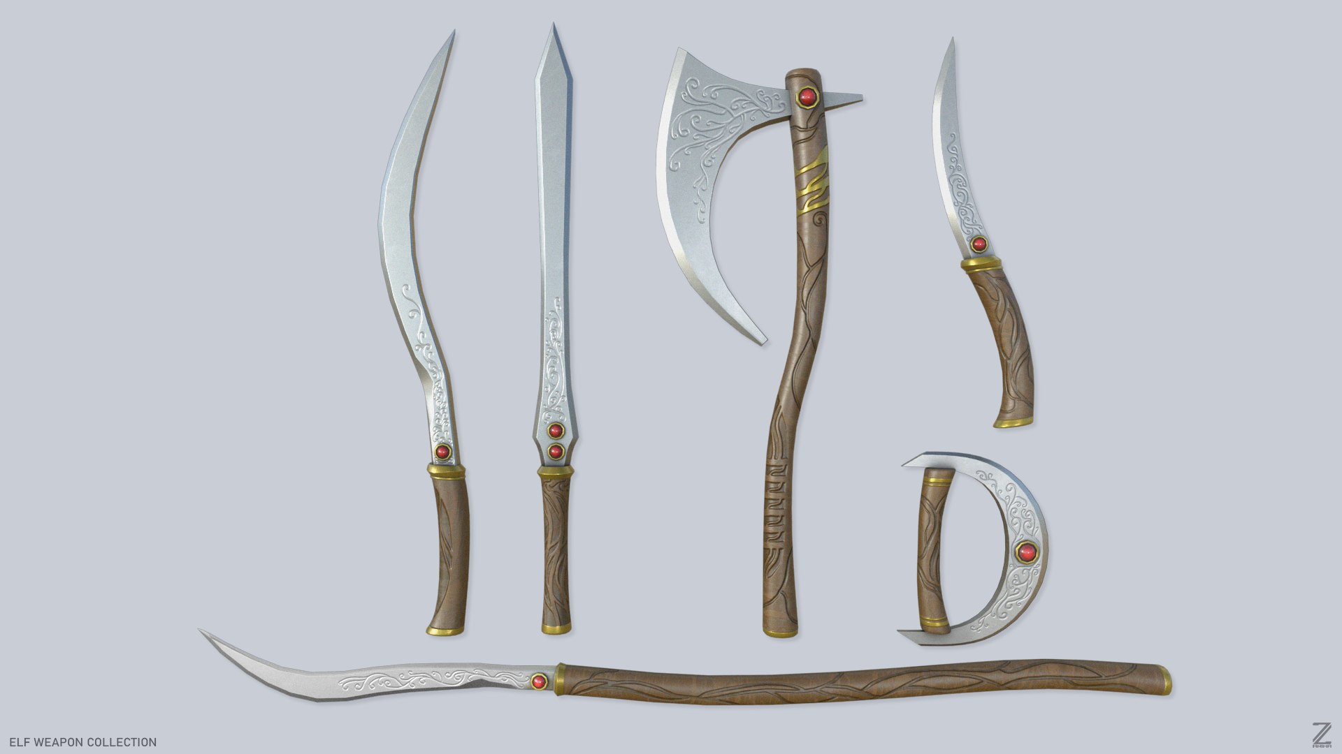 3D Elf Weapon Collection Model - TurboSquid 2385055