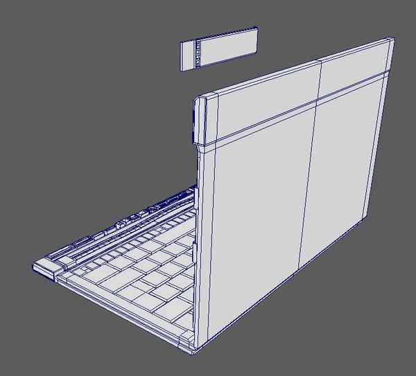 Hacker laptop sci-fi 3D model - TurboSquid 1424157