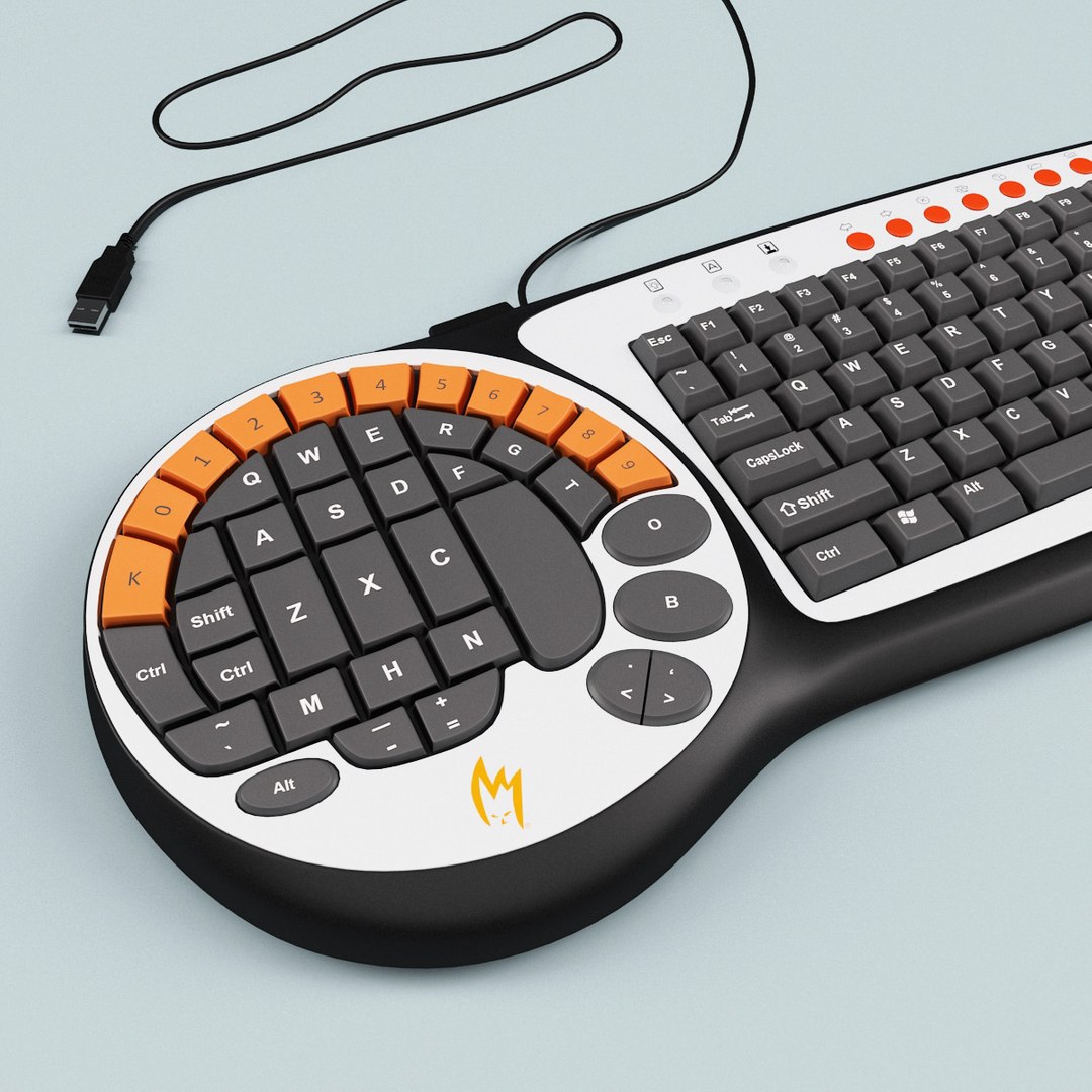 Zykon K2 Gamer Keyboard 3d 3ds