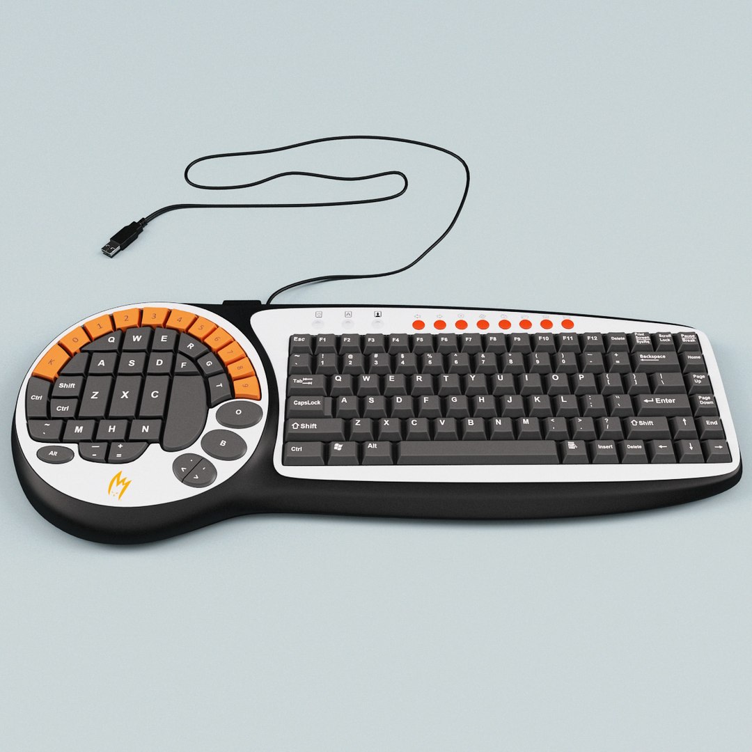 Zykon K2 Gamer Keyboard 3d 3ds