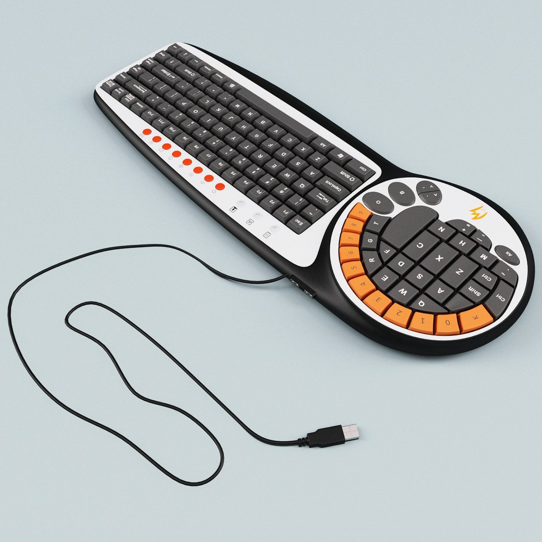 Zykon K2 Gamer Keyboard 3d 3ds