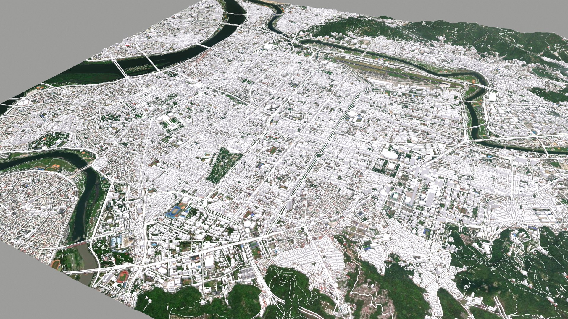 3D Cityscape Taipei Taiwan Model - TurboSquid 1937139