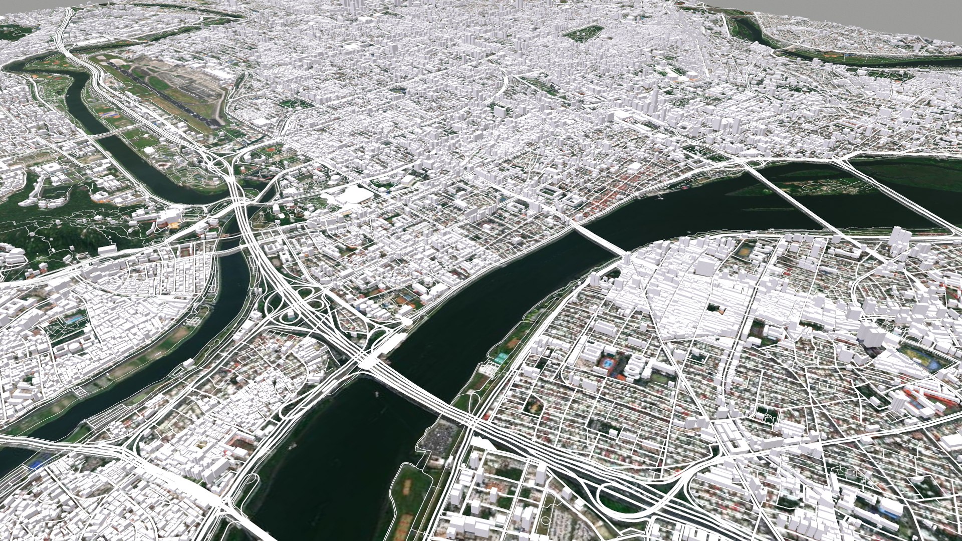 3D Cityscape Taipei Taiwan Model - TurboSquid 1937139