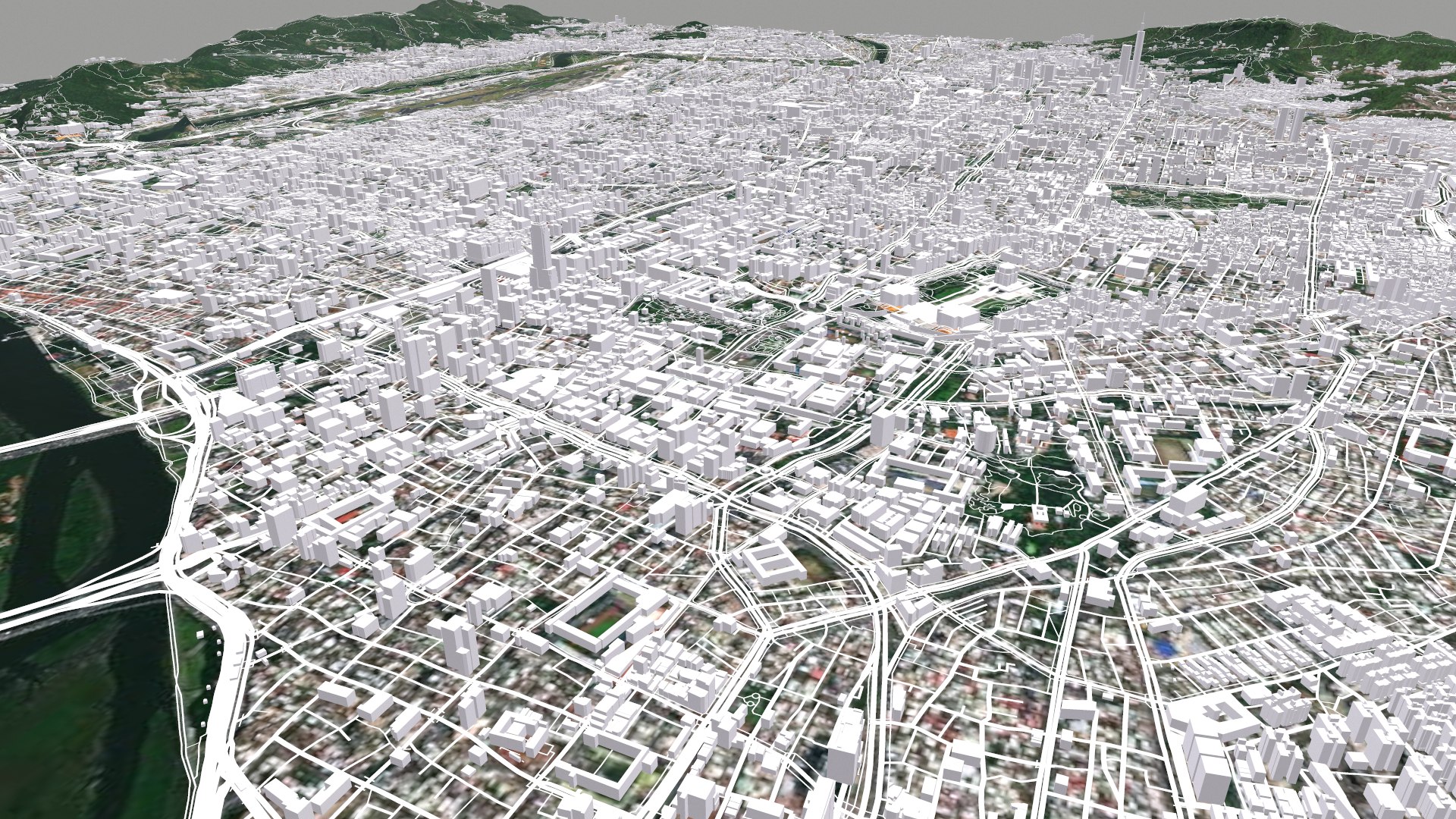 3D Cityscape Taipei Taiwan Model - TurboSquid 1937139