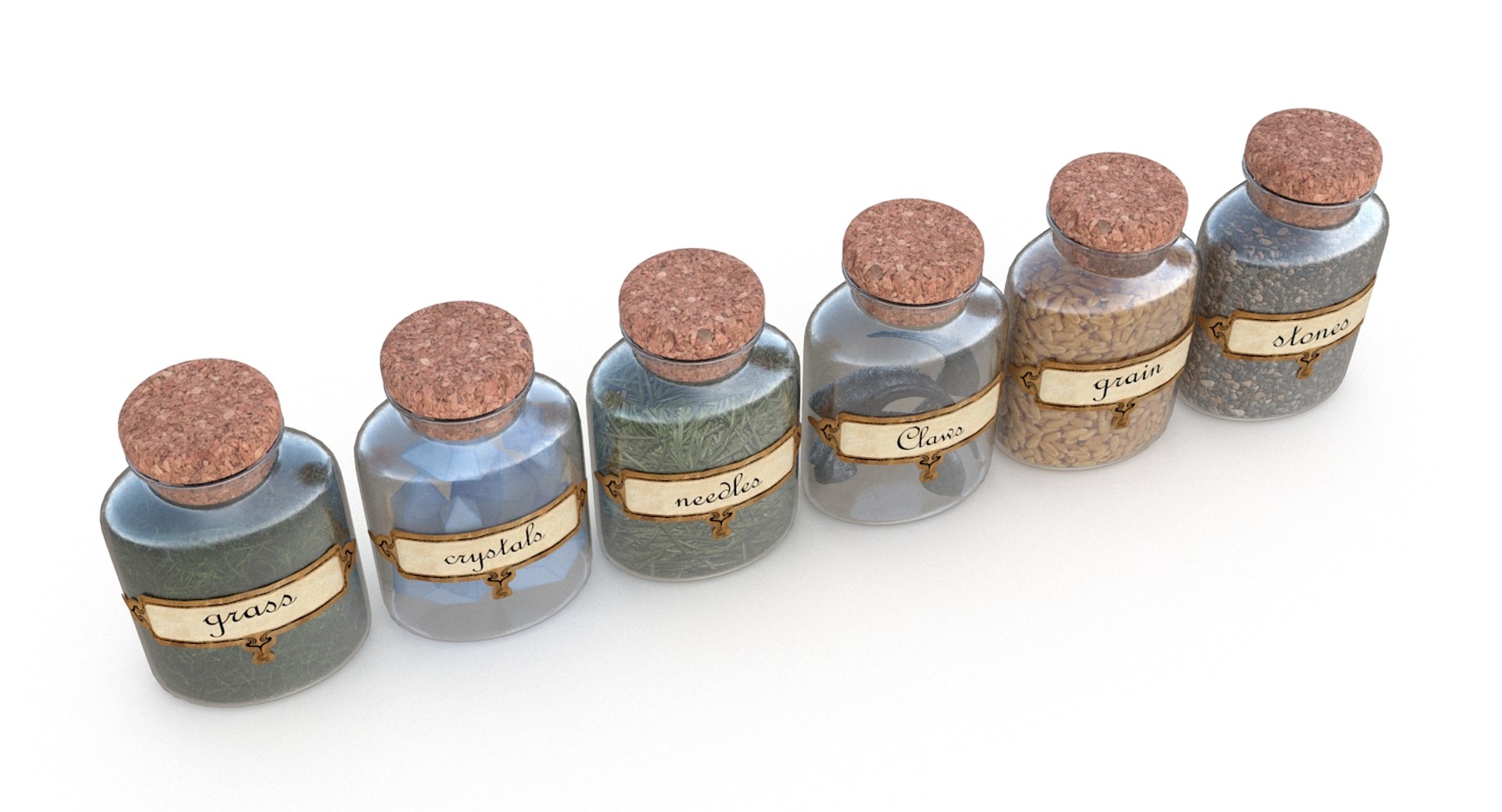 Magic Jars 3D Model - TurboSquid 1189626