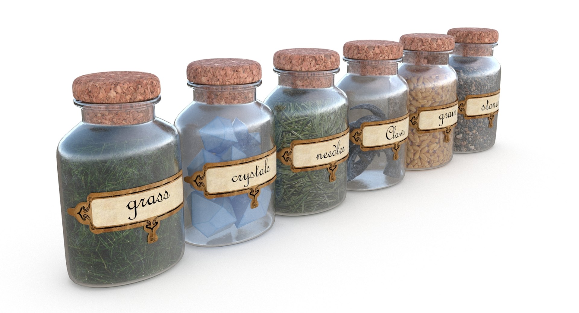 Magic Jars 3D Model - TurboSquid 1189626