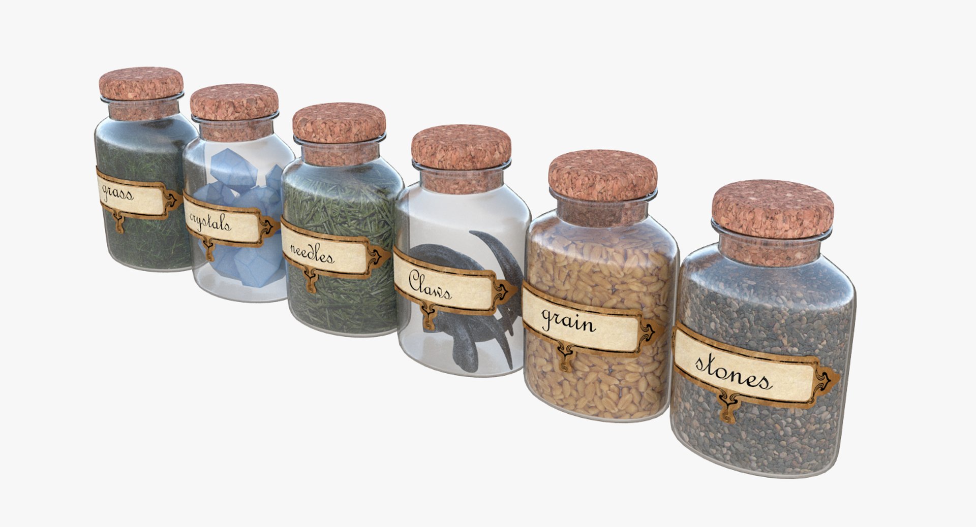 Magic Jars 3D Model - TurboSquid 1189626