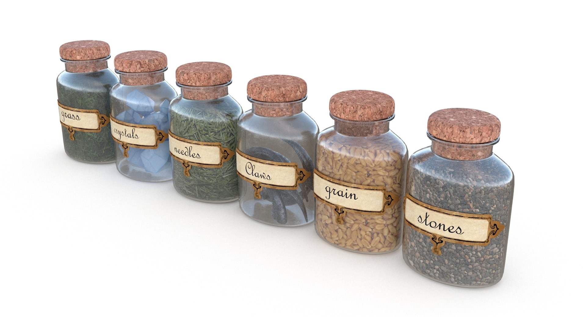 Magic Jars 3D Model - TurboSquid 1189626