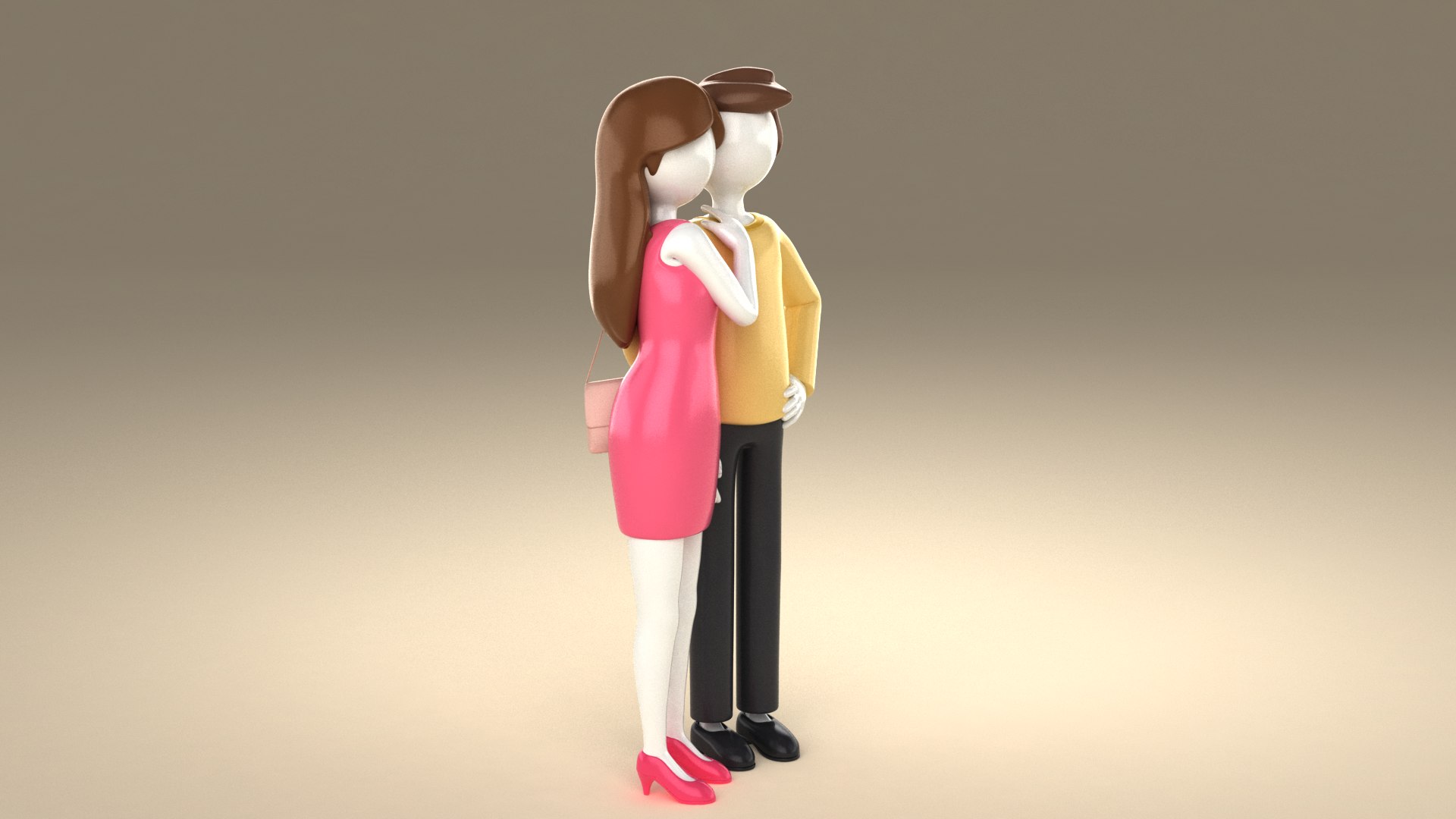 3D Model Cartoon Family Character C - TurboSquid 2130690