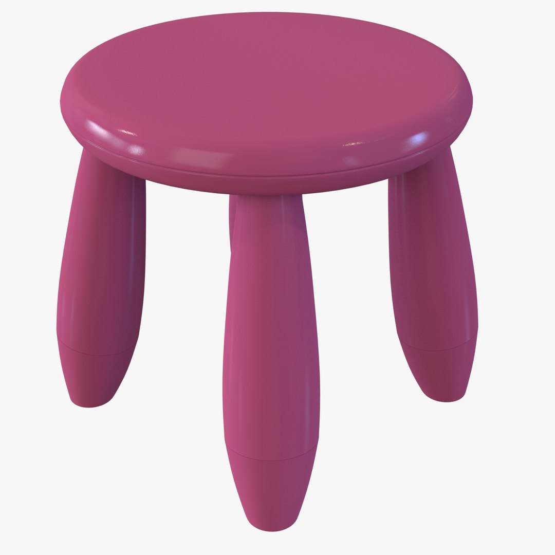 ikea mammut children stool 3d model