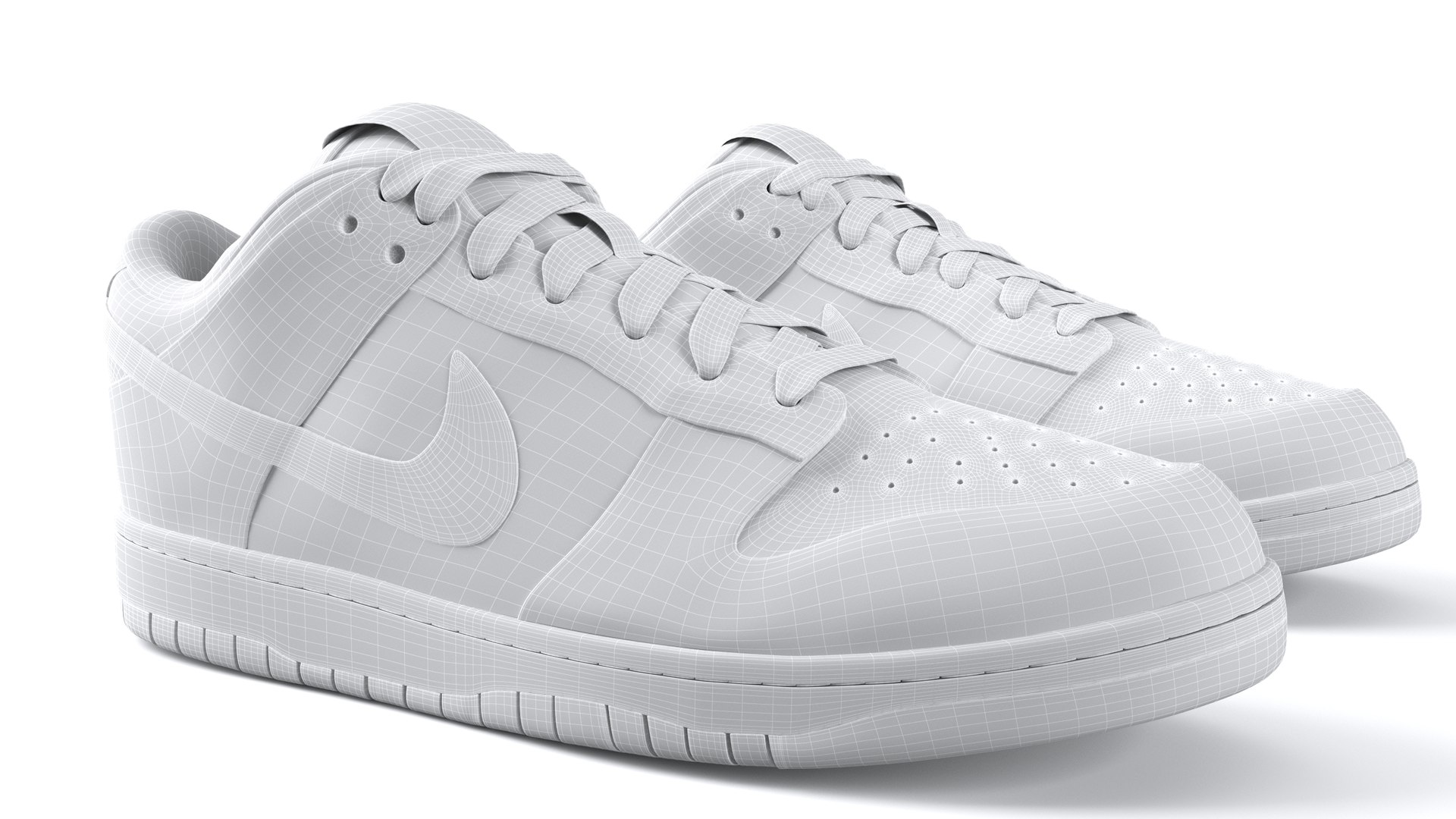 3D Nike Dunk Low Gray PBR - TurboSquid 2142895