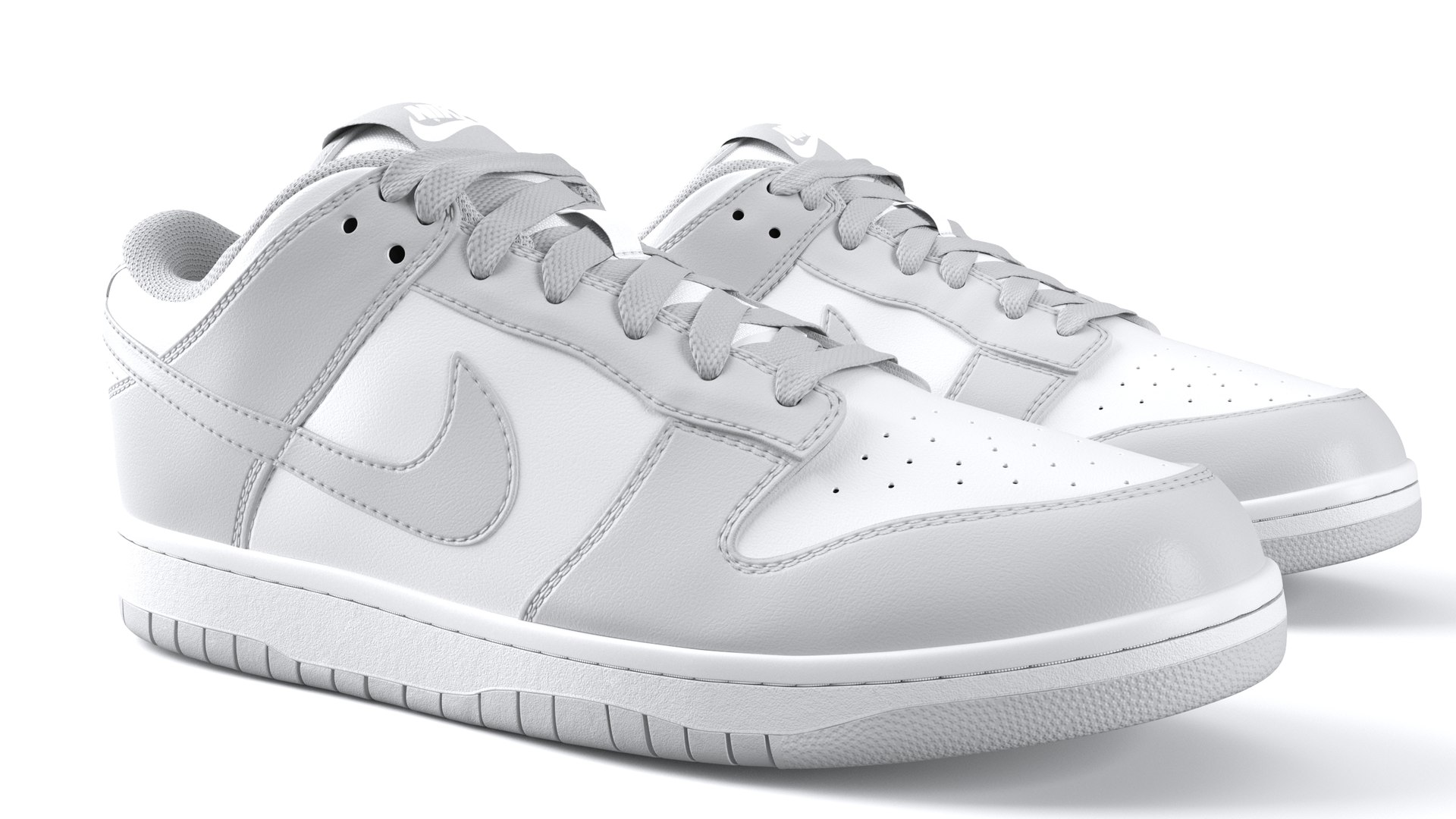 3D Nike Dunk Low Gray PBR - TurboSquid 2142895