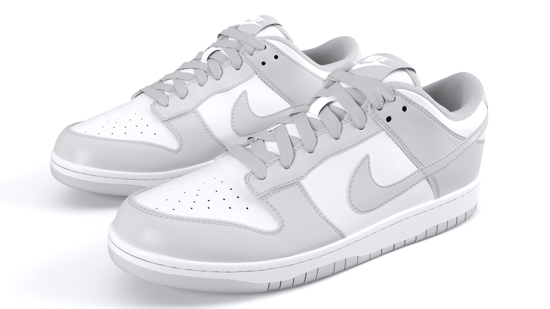 3D Nike Dunk Low Gray PBR - TurboSquid 2142895
