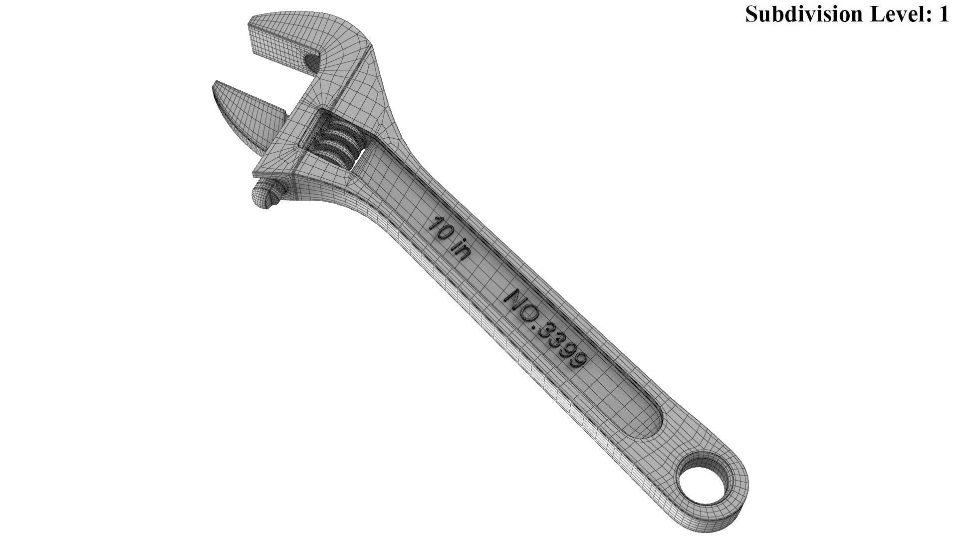 3D Model Detailed Adjustable Wrench - TurboSquid 2138747