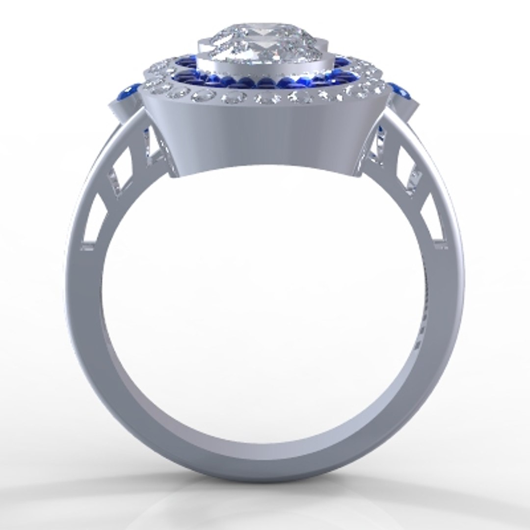 3d Platinum Gold Diamond Model