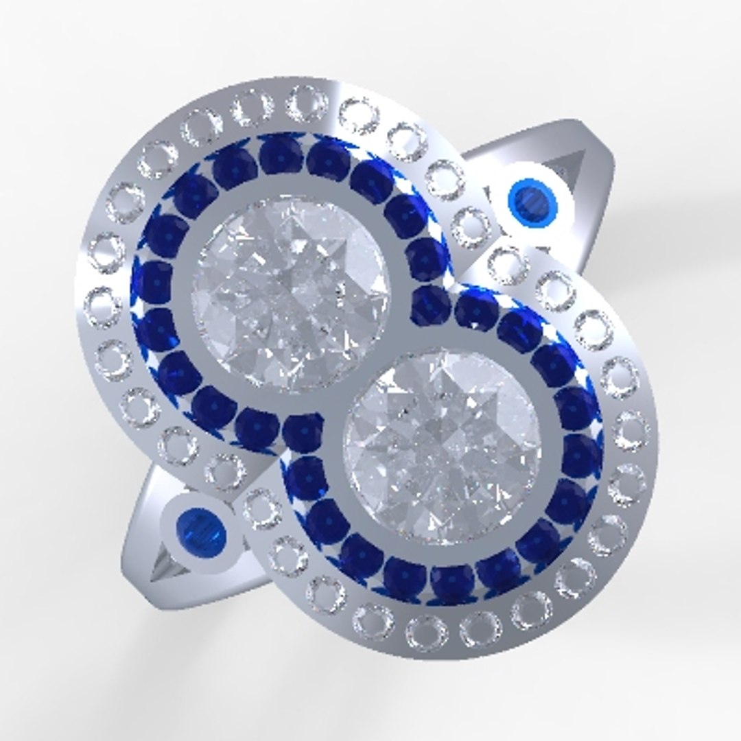 3d Platinum Gold Diamond Model