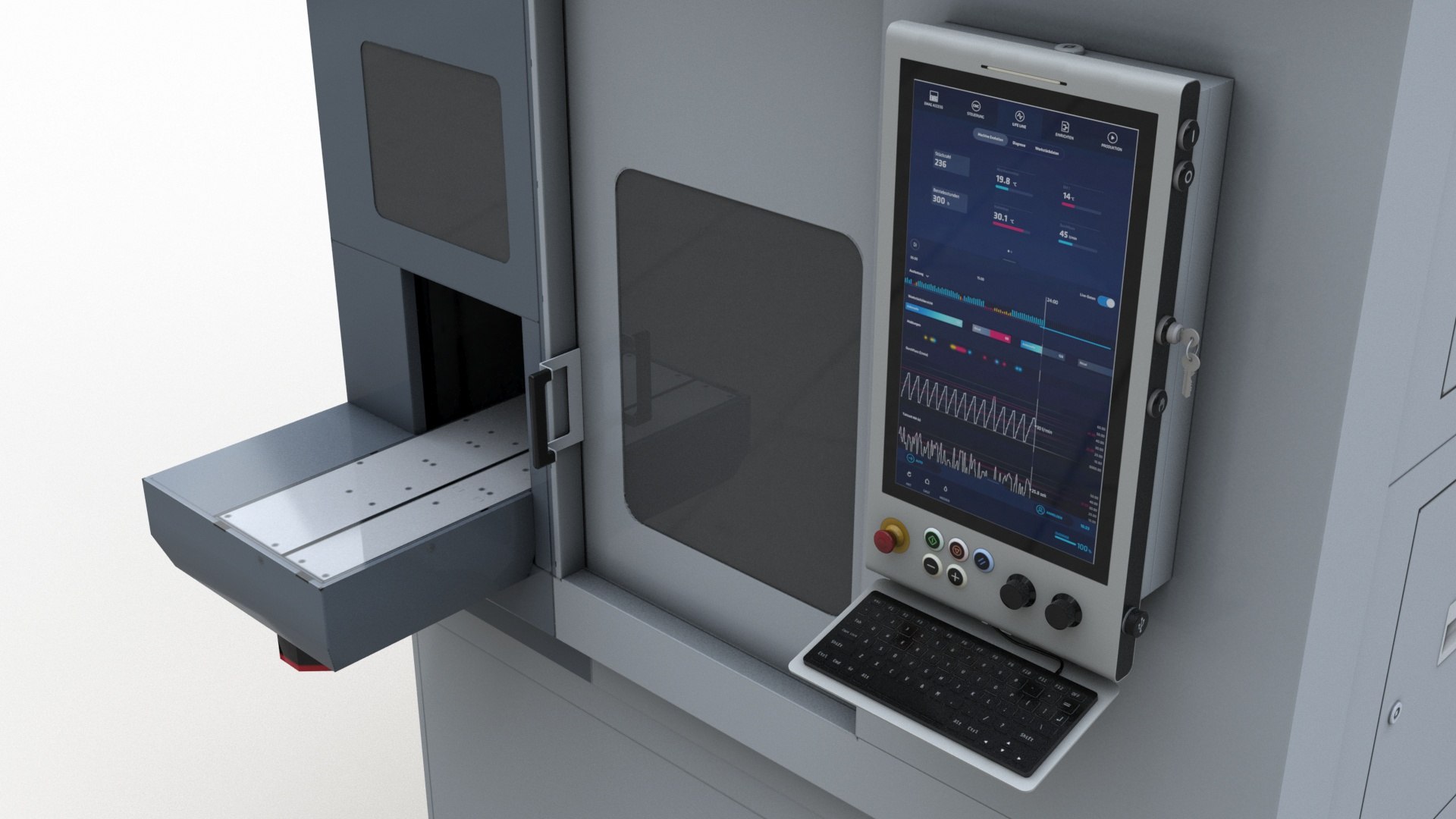 3D CNC Machine 3 - TurboSquid 2389532
