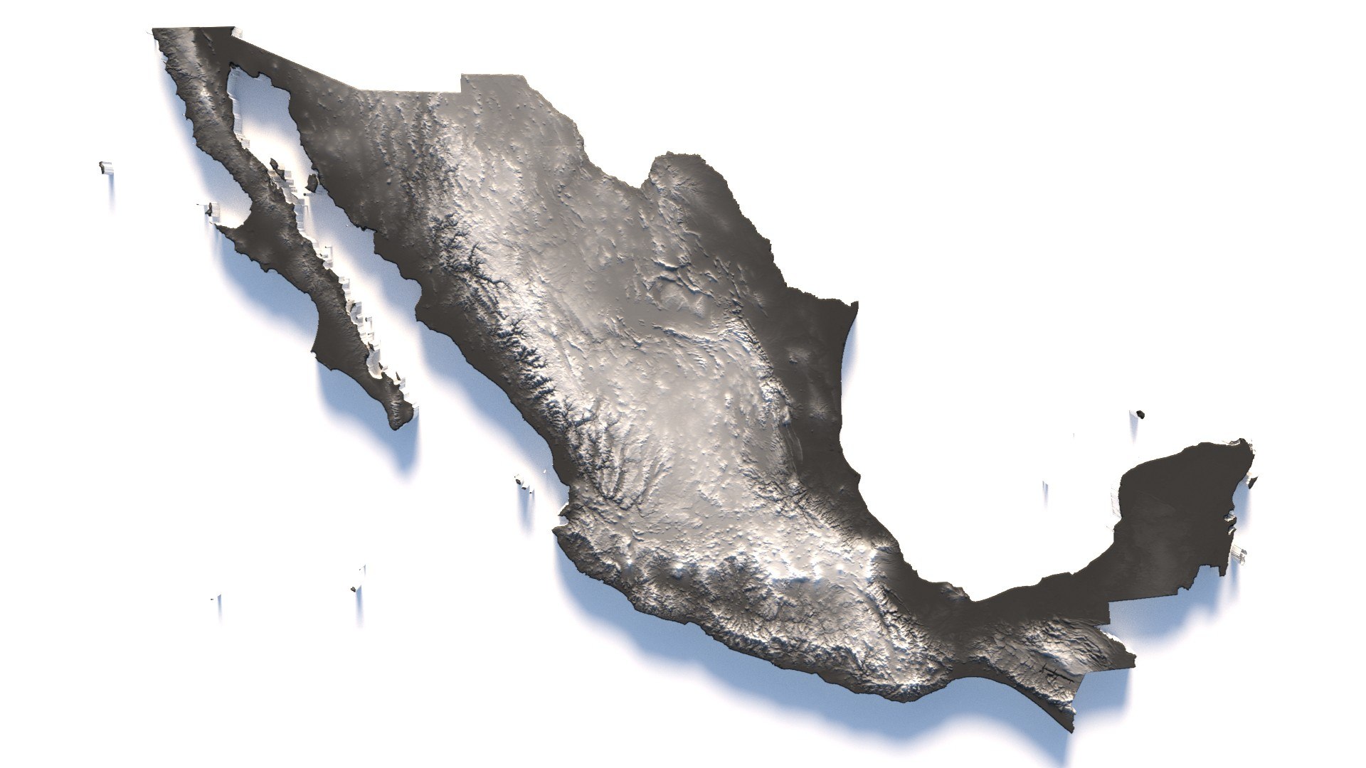 3D Mexico Terrain Map - TurboSquid 2336531