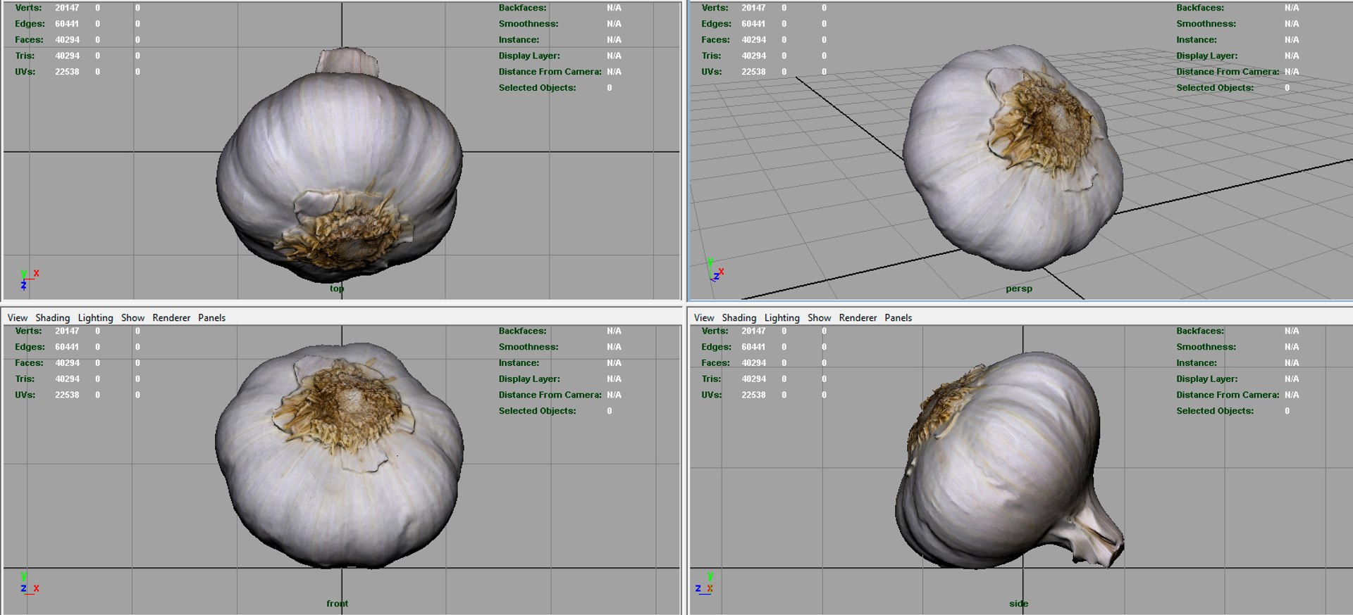 photorealistic garlic 3d max