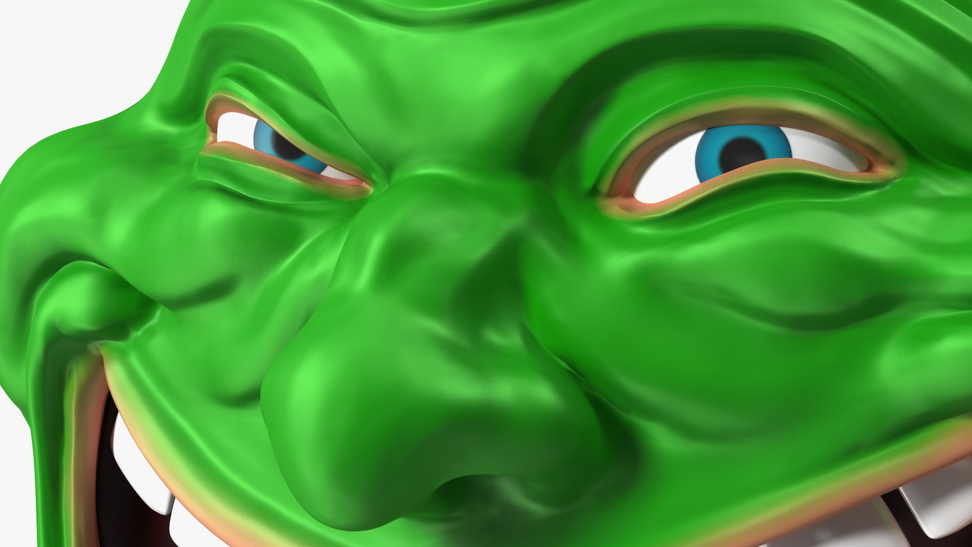 3D Model Trollface Green - TurboSquid 1832854