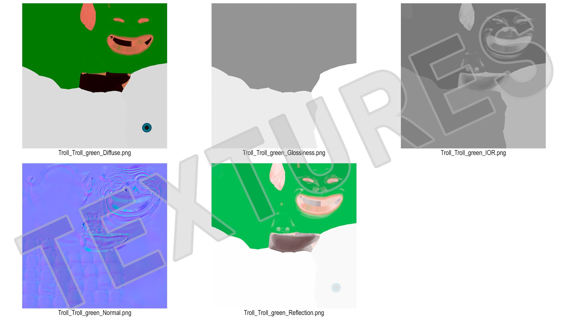 3D Model Trollface Green - TurboSquid 1832854