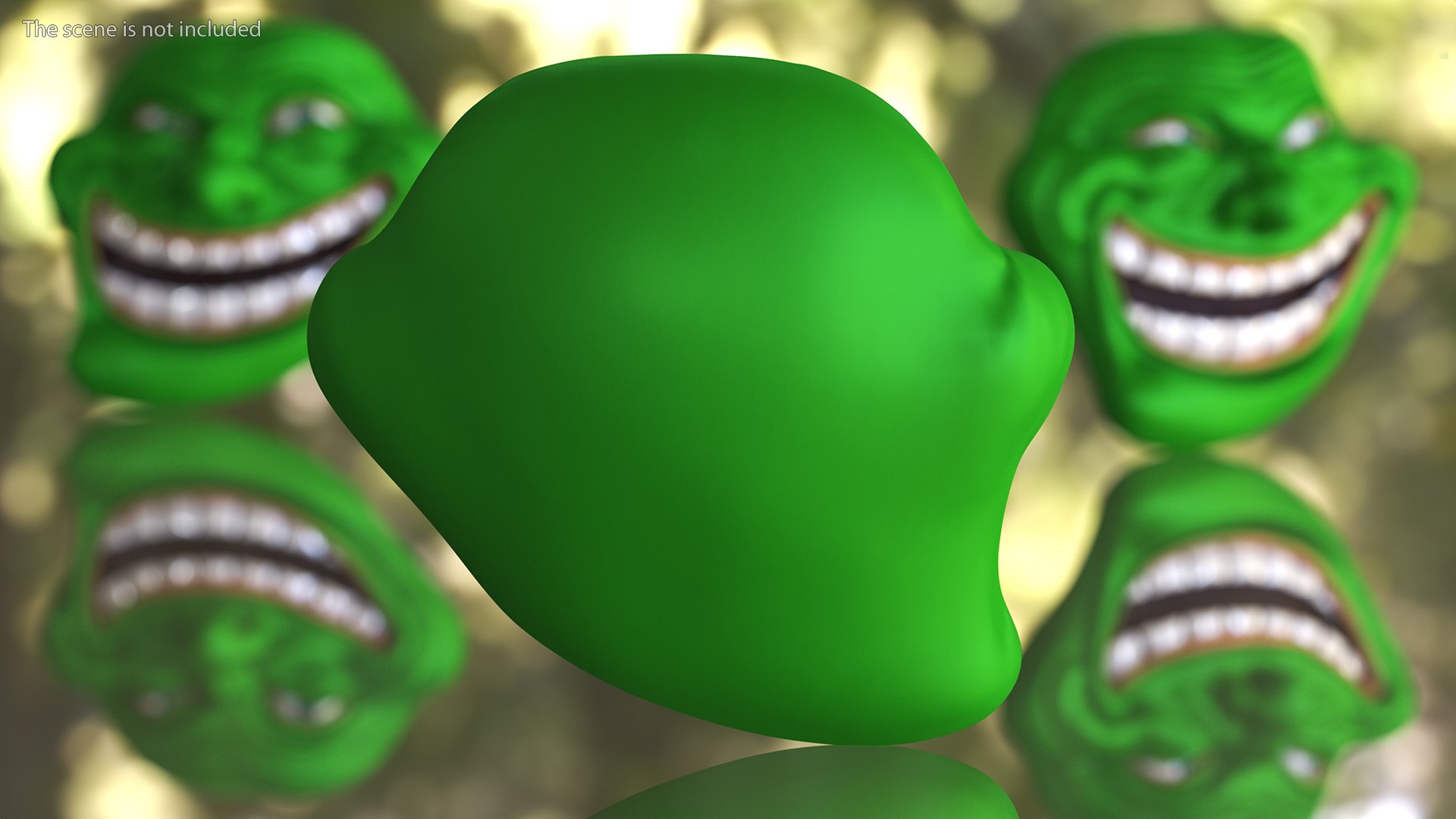 3D Model Trollface Green - TurboSquid 1832854