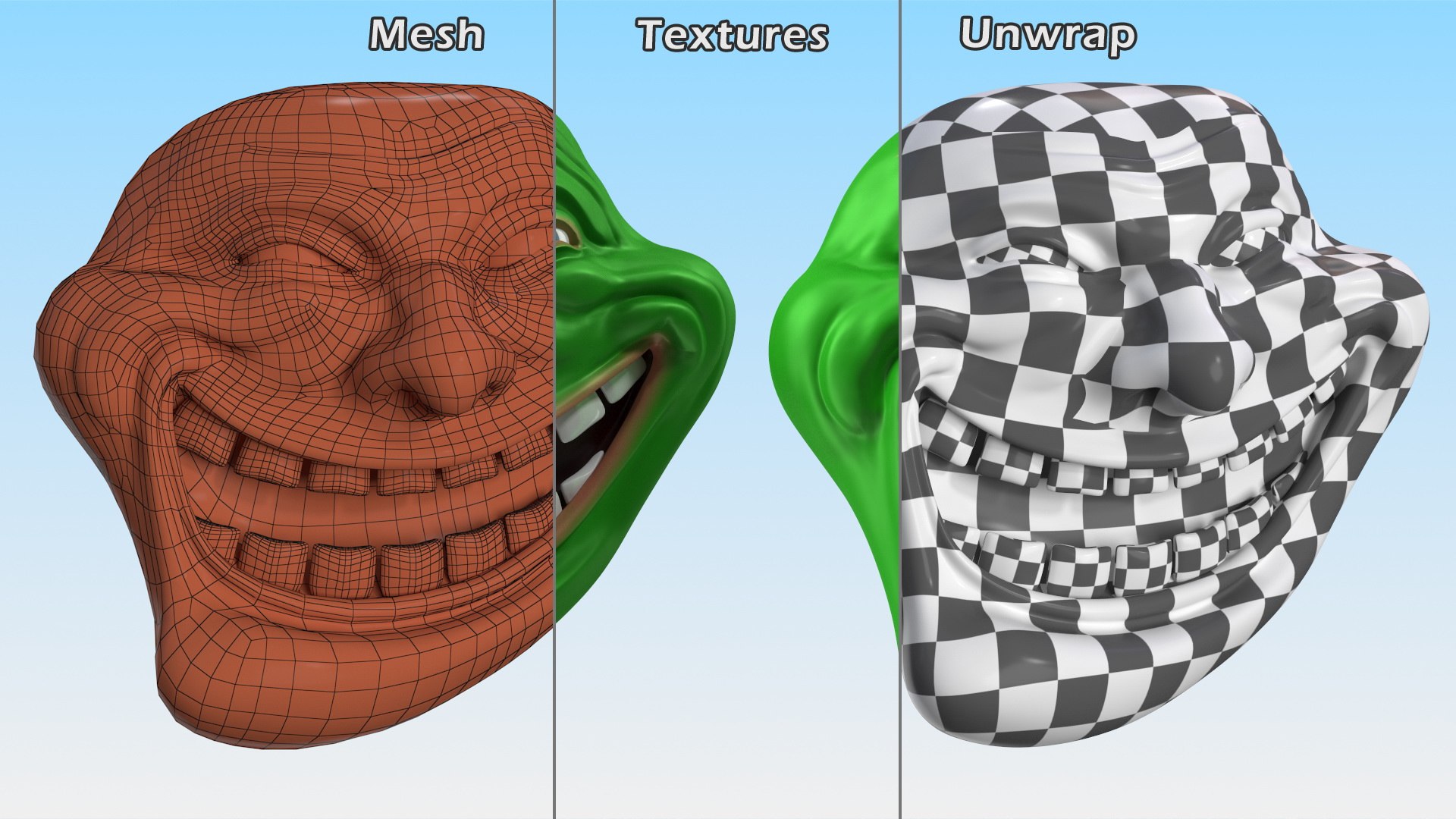 3D Model Trollface Green - TurboSquid 1832854