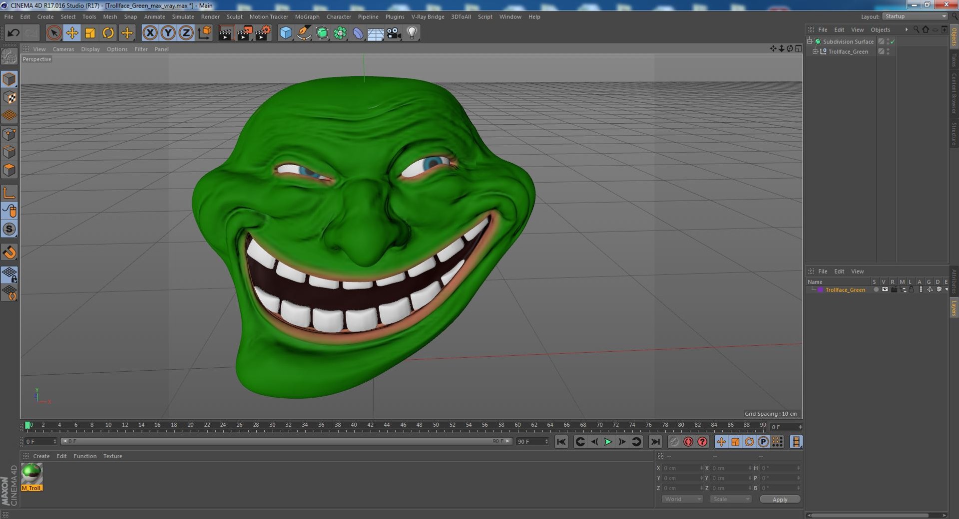 3D Model Trollface Green - TurboSquid 1832854