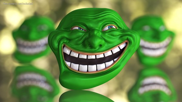 Modello 3D Trollface verde - TurboSquid 1832854