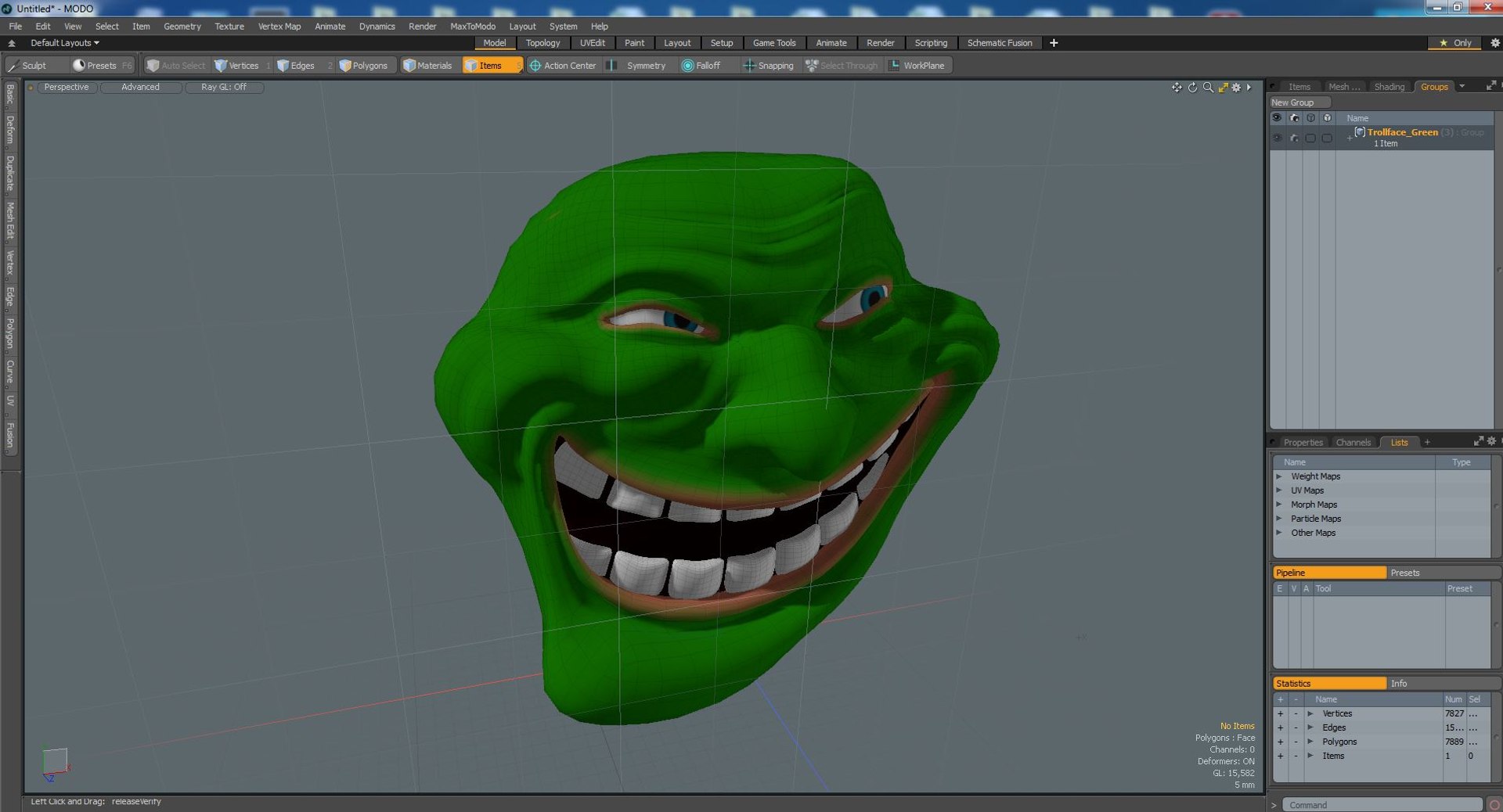 3D Model Trollface Green - TurboSquid 1832854