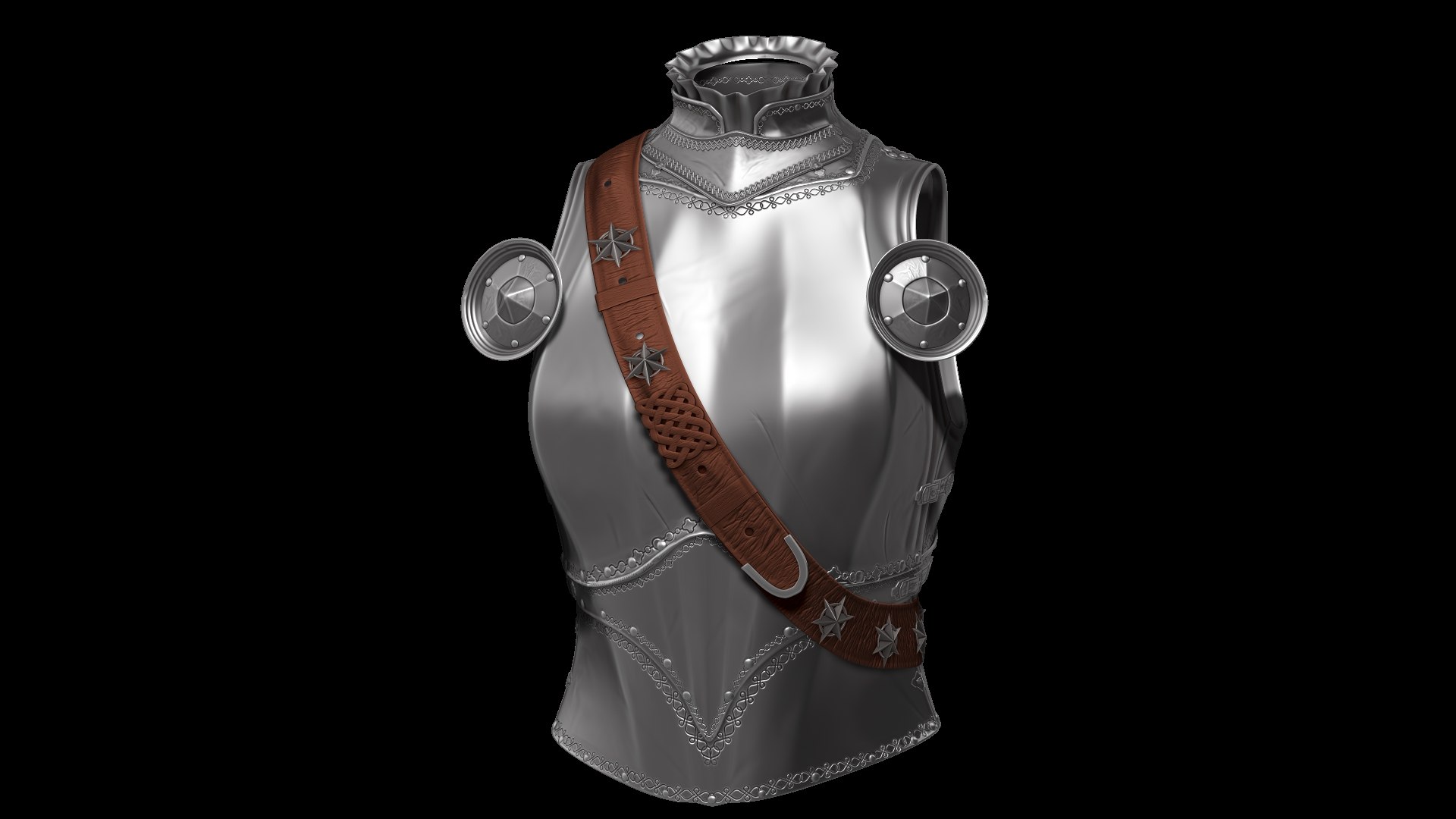 Female Knigt Upper Chest Armor Sculpt Project 3D Model - TurboSquid 2034135