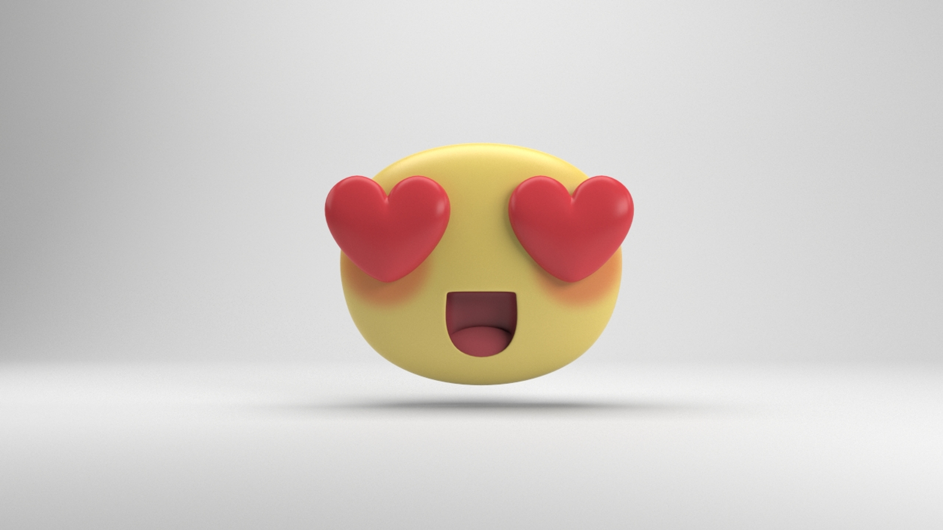 3D facebook love sticker model - TurboSquid 1293027