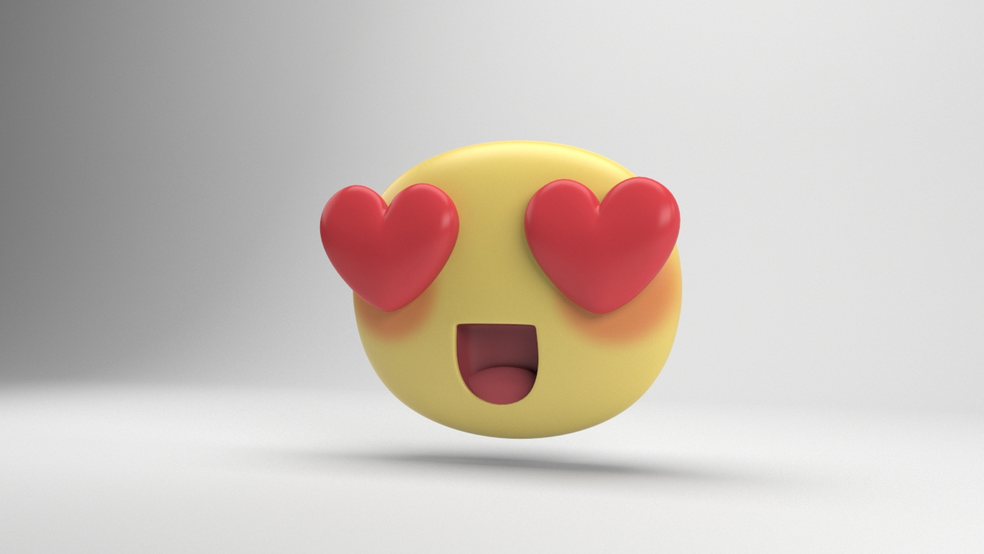3D facebook love sticker model - TurboSquid 1293027